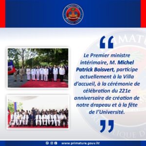 Le Premier ministre intérimaire, M. Michel Patrick Boisvert, participe ...